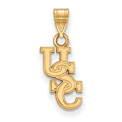 14kt Yellow Gold 1/2in University of South Carolina USC Pendant 4Y062USO