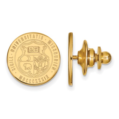 14kt Yellow Gold University of Missouri Crest Lapel Pin 4Y064UMO