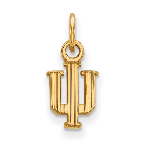 10kt Yellow Gold 3/8in Indiana University Striped Logo Pendant 1Y066IU