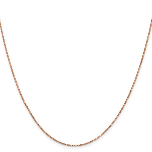 14k Rose Gold 18in Diamond-cut Open Franco Chain 1mm 7215-18