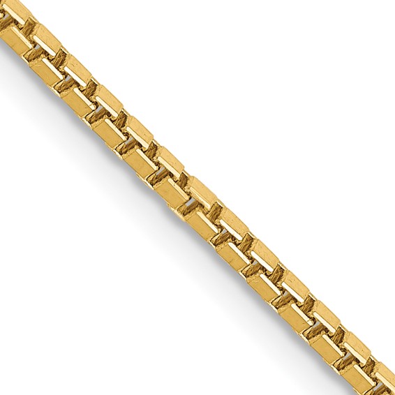 14kt Yellow Gold 20in Box Link Chain 1.5mm BOX150-20 | Joy Jewelers