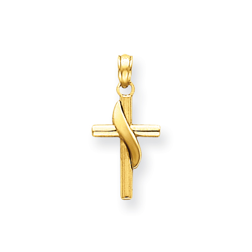 14kt 11/16in Methodist Polished Cross Pendant C3814 | Joy Jewelers