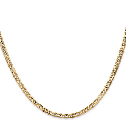 14kt Yellow Gold 22in Concave Anchor Chain 3mm CCA080-22