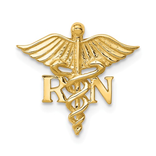 14k Yellow Gold Polished RN Medical Chain Slide 1/2in D4620