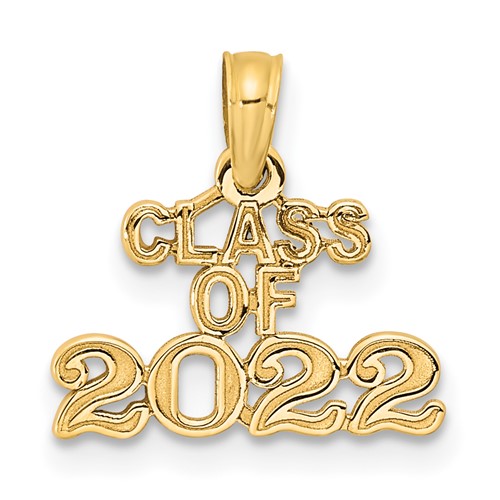 14k Yellow Gold Small Class of 2022 Graduation Pendant K9936