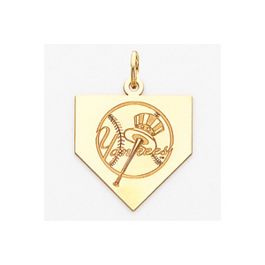 New York Yankees 7/8in Home Plate - 14kt Yellow Gold ML1185