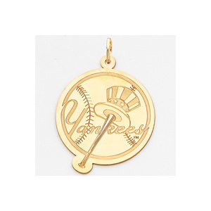 New York Yankees 1 1/8in Logo Charm - 14kt Yellow Gold ML1188