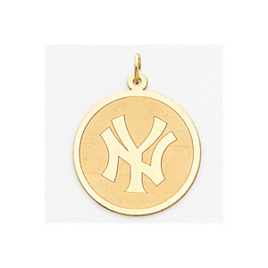 New York Yankees 7/8in NY Charm - 14kt Yellow Gold ML1207
