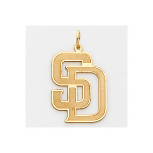 San Diego Padres 13/16in Logo Charm - 14kt Yellow Gold ML1447