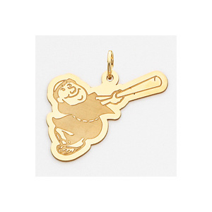 San Diego Padres 7/8in Padre Charm - 14kt Yellow Gold ML1454