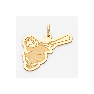 San Diego Padres 5/8in Padre Charm - 14kt Yellow Gold ML1456