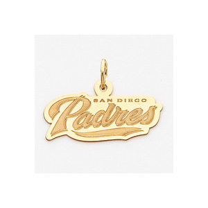 San Diego Padres 7/16in Name Pendant - 14kt Yellow Gold ML1461