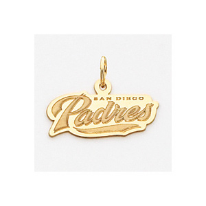 San Diego Padres 5/8in Name Charm - 14kt Yellow Gold ML1462