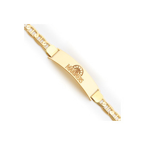 Seattle Mariners 8in Anchor Bracelet - 14k ML1619-8 | Joy Jewelers