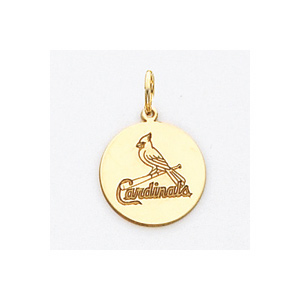 St. Louis Cardinals 1/2in Disc Charm - 14kt Yellow Gold ML1654