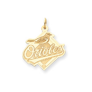 Baltimore Orioles 1 1/16in Logo Charm - 14kt Yellow Gold ML167