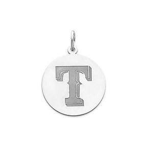 Texas Rangers 7/8in Logo Charm - Sterling Silver ML1764SS