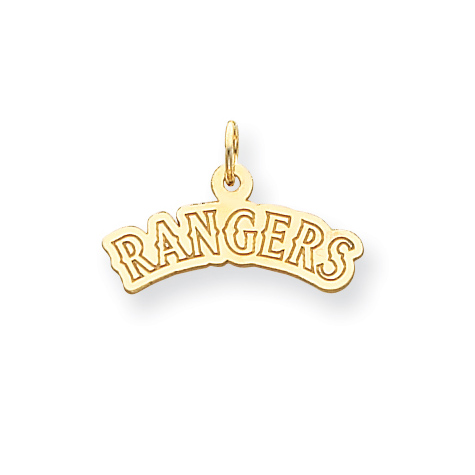 Texas Rangers 5/16in Logo Charm - 14kt Yellow Gold ML1767