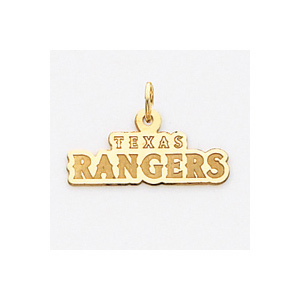Texas Rangers 1/4in Logo Charm - 14kt Yellow Gold ML1770