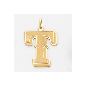 Texas Rangers 11/16in T Charm Pendant - 14kt Yellow Gold ML1783