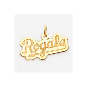 Kansas City Royals 3/8in Logo Charm - 14kt Yellow Gold ML830