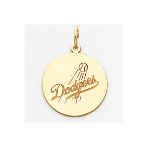 Los Angeles Dodgers 7/8in Disc Charm - 14kt Yellow Gold ML935