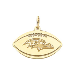 Baltimore Ravens 5/8in Football - 14k Yellow Gold NF129 | Joy Jewelers