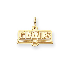 New York Giants 3/8in Team Pendant - 14k Yellow Gold NF1327