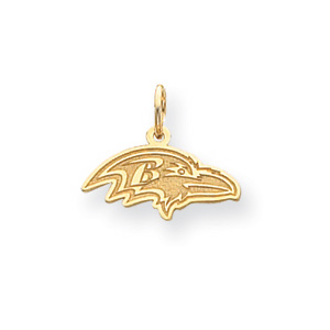 Baltimore Ravens 5/16in Logo Pendant - 14k Yellow Gold NF133
