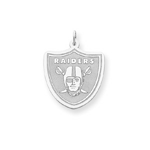 Oakland Raiders 7/8in Shield Pendant - Sterling Silver NF1475SS