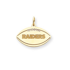 Oakland Raiders 5/8in Football - 14k Yellow Gold NF1484 | Joy Jewelers