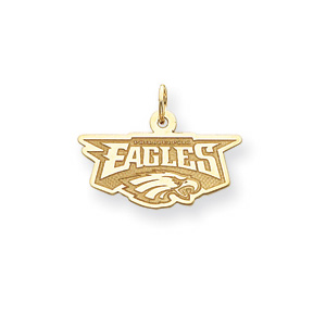 Philadelphia Eagles 3/8in Combo Pendant - 14k Yellow Gold NF1541