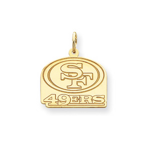 San Francisco 49ers 11/16in Logo Pendant - 14k Yellow Gold NF1743