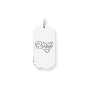 St. Louis Rams 1 1/4in Dog Tag - Sterling Silver NF1799SS