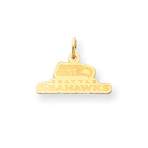 Seattle Seahawks 5/16in Logo Pendant - 14k Yellow Gold NF1864