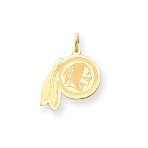 Washington Redskins 5/8in Pendant - 14k Yellow Gold NF2064