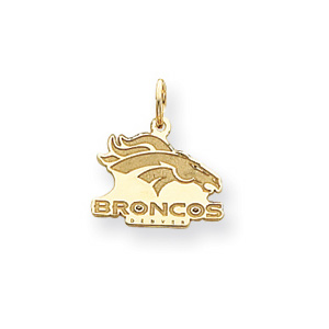 Denver Broncos 1/2in Combo Charm - 14k Yellow Gold NF604