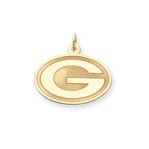 Green Bay Packers 7/8in Logo Pendant - 14k Yellow Gold NF734