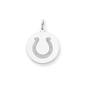 Indianapolis Colts 7/8in Logo Disc Pendant - Sterling Silver NF851SS