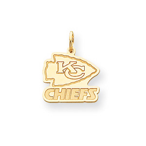 Kansas City Chiefs 1/2in Combo Charm - 14k Yellow Gold NF984
