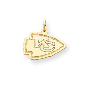 Kansas City Chiefs 1/2in Arrowhead Charm - 14k Yellow Gold NF986
