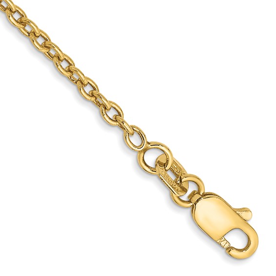 14kt Yellow Gold 18in Cable Chain 2mm PEN138-18 | Joy Jewelers