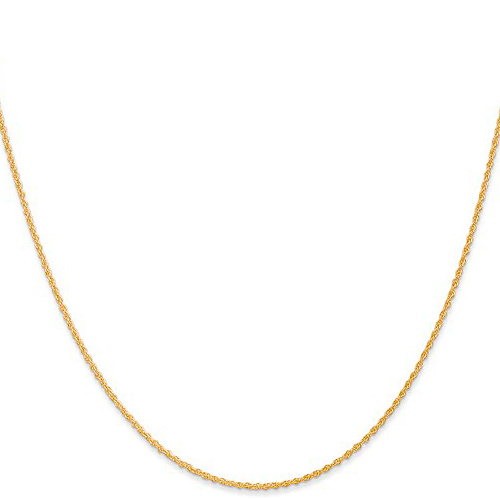 14kt Yellow Gold 16in Baby Rope Chain 1.1mm PEN173-16 | Joy Jewelers