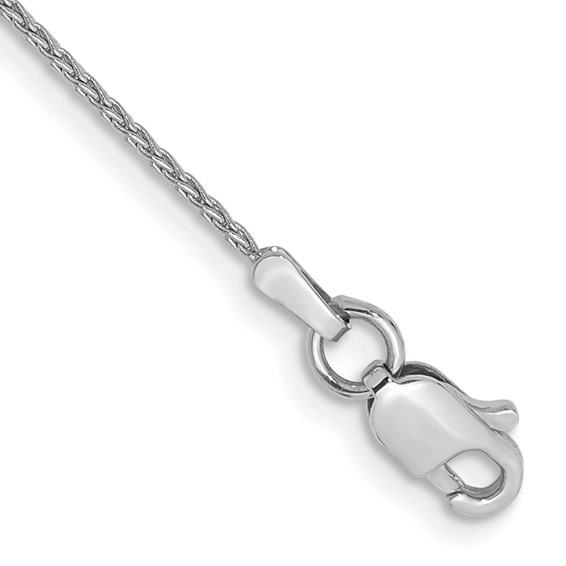14kt White Gold 18in Round Wheat Chain 1mm PEN260-18 | Joy Jewelers