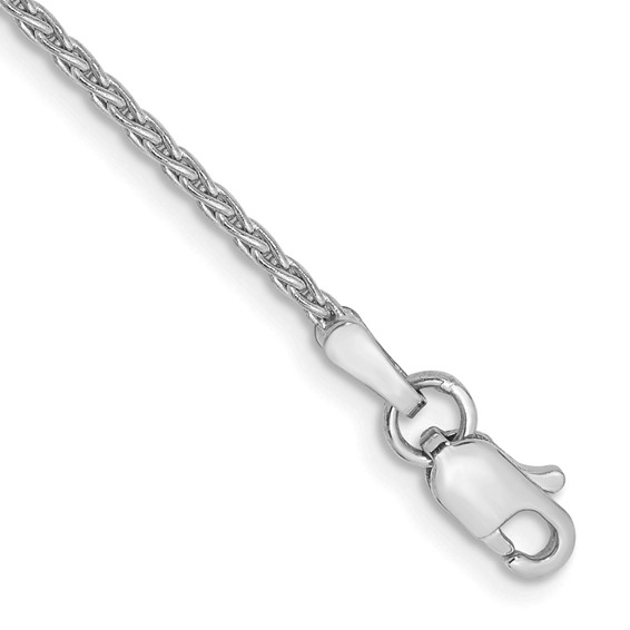 14kt White Gold 16in Round Wheat Chain 1.25mm JJCH970W16