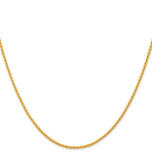 14kt Yellow Gold 18in Round Wheat Chain 1.5mm PEN266-18 | Joy Jewelers