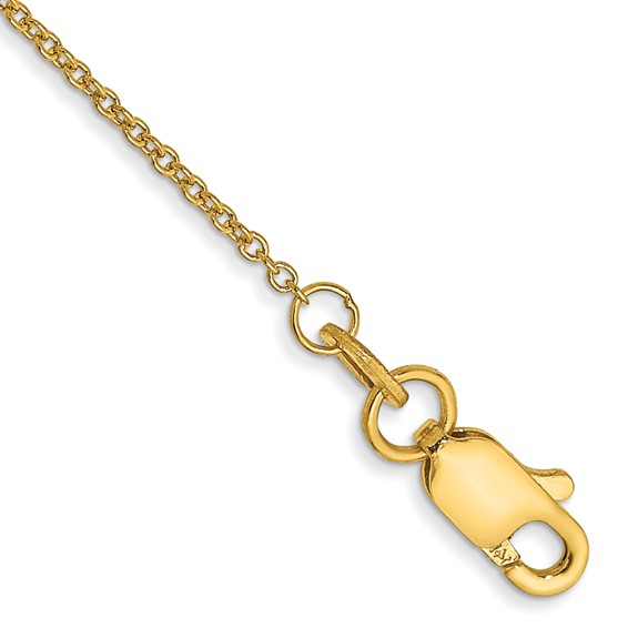 20in 14kt Yellow Gold Cable Chain 1mm PEN53-20 | Joy Jewelers