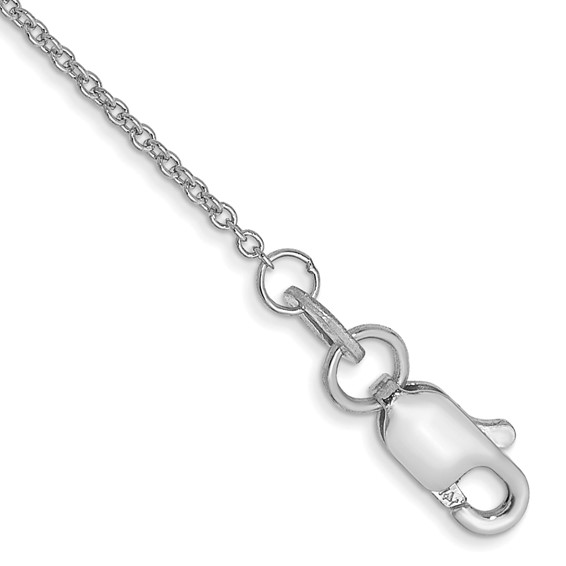 14kt White Gold 16in Cable Chain 1mm PEN74-16 | Joy Jewelers