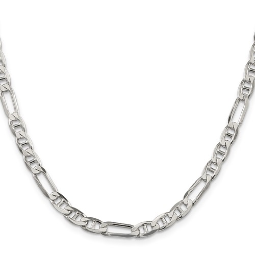 24in Figaro Chain 5.5mm - Sterling Silver QAF150-24 | Joy Jewelers