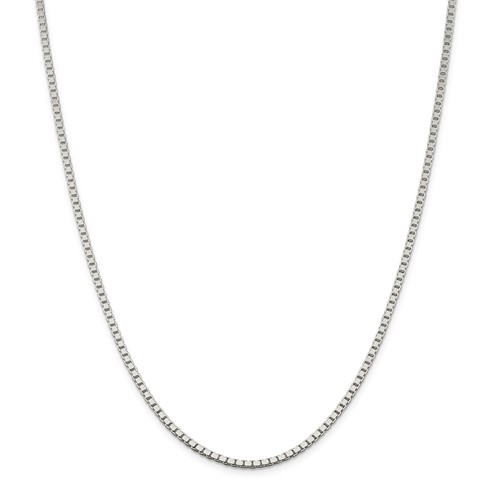 Sterling Silver 24in Italian Box Chain 2.5mm QBX050-24 | Joy Jewelers